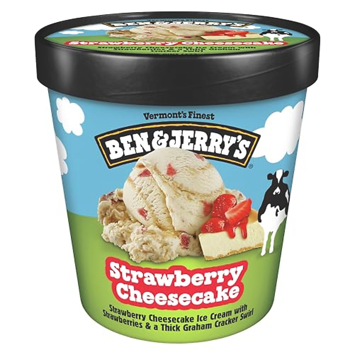 Ben & Jerry's Ice Cream Strawberry Cheesecake Non-GMO 16 oz