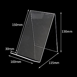 SZYAWsd File Sorters 1pc Acrylic Book Display Stand Photo Frame Brochure Artwork Holder Organizer Bookends Book Ends Book Stopper Bookends Wholesale