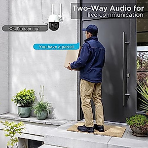 XVIM 4MP Solar Security Camera Wireless Outdoor, 2.5K HD Video, Home Security Surveillance Camera with Full Color Night Vision, 360°Pan/Tilt, 2.4GHz WiFi, PIR Detection, Remote Access & Live Alarm