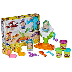 Play-Doh Buzz 'n Cut Fuzzy Pumper Barber Shop Toy with Electric Buzzer and 5 Non-Toxic Play-Doh Colors, 2-Ounce Cans (Amazon Exclusive)