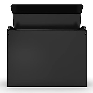 Movo Home Mailbox Casey Large Mailbox, Mailbox for Outside, Matte Black