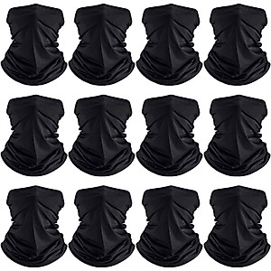 SATINIOR 8 Pcs Summer Neck Gaiters Neck Gaiter Scarf Balaclava Breathable UV Protection Ski Mask Face Cover Women Men