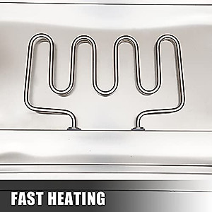 Electric Commercial Food Warmer,3-Pan Catering Food Warmer Steam Table Stainless Steel Bain Marie Buffet Countertop with Temperature Control & Lid for Parties, Catering