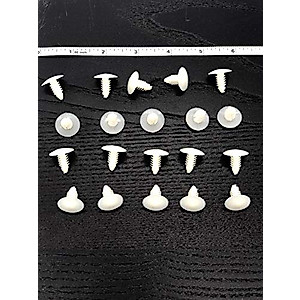 100 pcs Medium Multi-Gauge Rivet 3/16" or 7/32" Hole Patio Strapping Fasteners Webbing Lawn Chair Lounge (White)