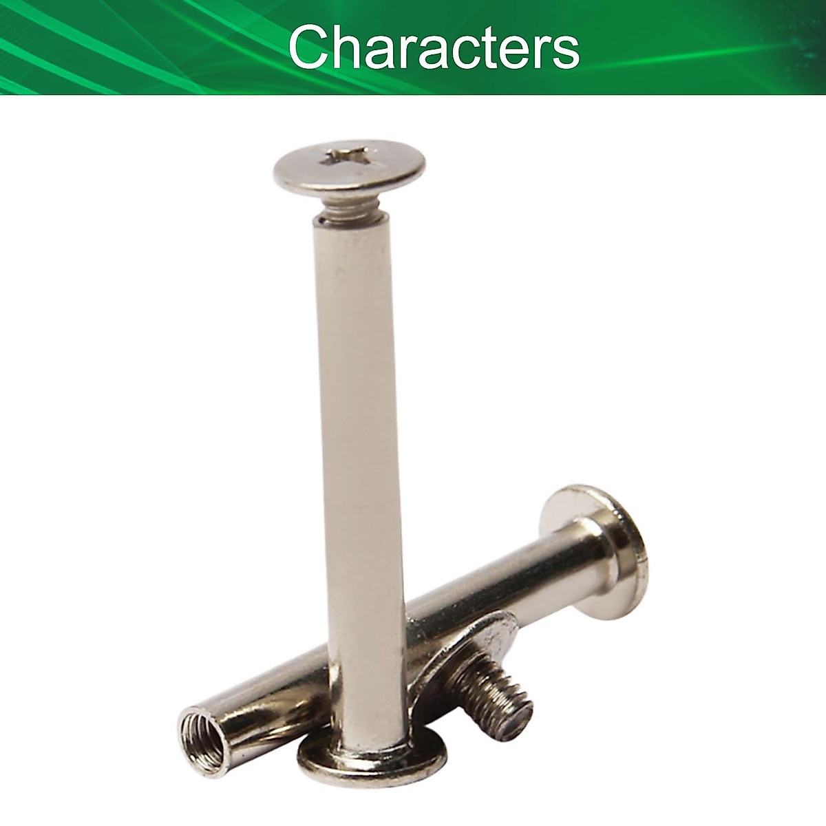 Yinpecly 10PCS M5x35mm Butt Screw, Screw,Carbon Steel Screw Binding Screws Posts for Scrapbook Photo Albums Binding and Leather Saddles Purses Belt Repair