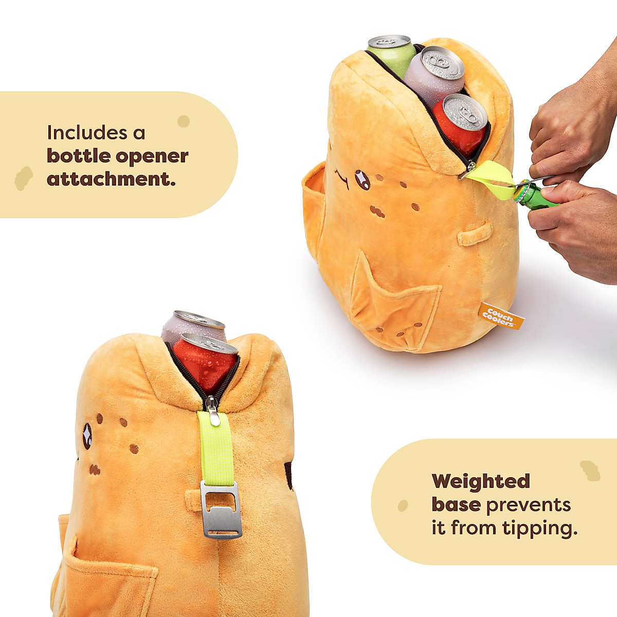 Couch Coolers, Insulated Cooler Bag Potato Plush, College Dorm Room Essentials