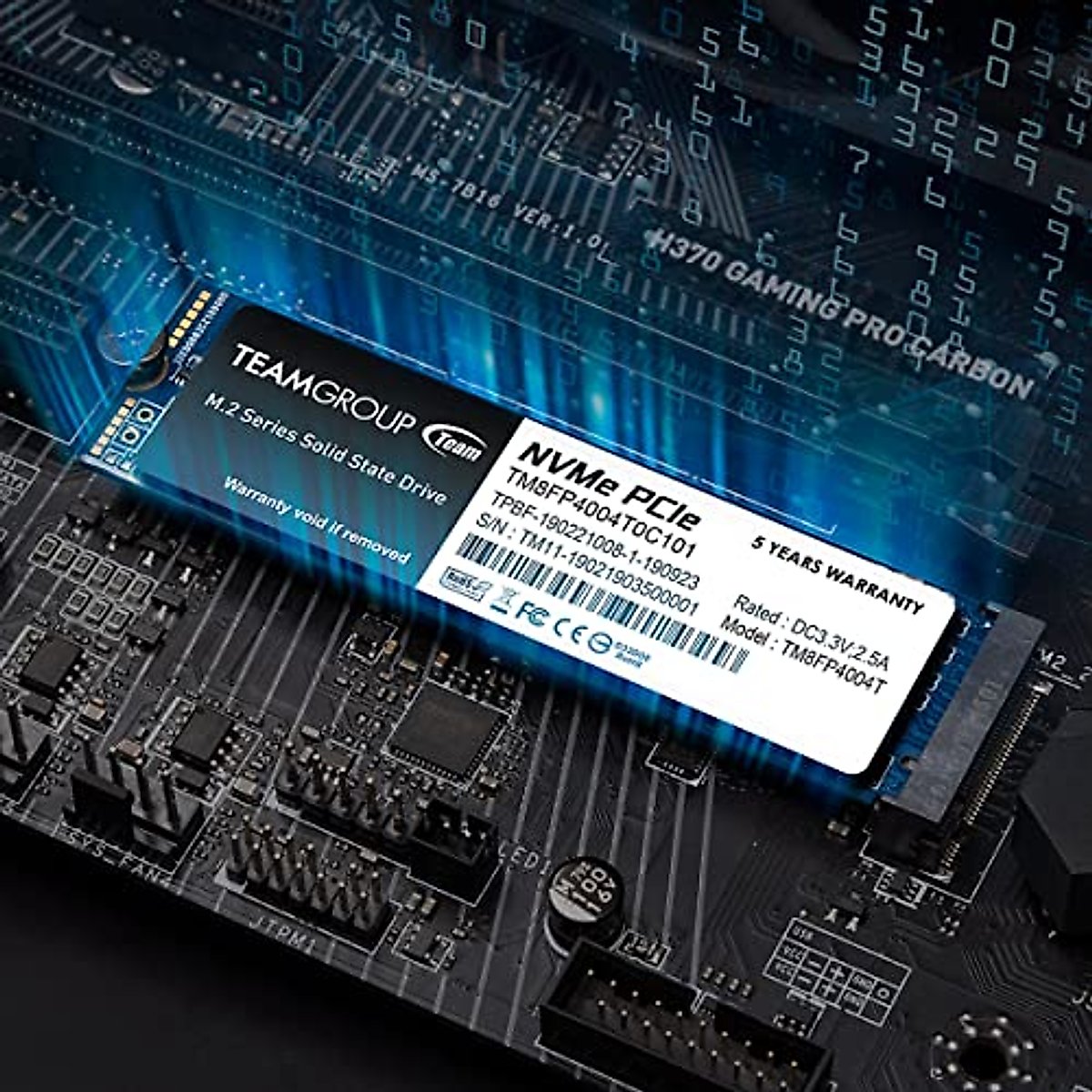 TEAMGROUP MP34 2TB with DRAM SLC Cache 3D NAND TLC NVMe 1.3 PCIe Gen3x4 M.2 2280 Internal SSD (Read/Write Speed up to 3,500/2,900 MB/s) Compatible with Laptop & PC Desktop TM8FP4002T0C101