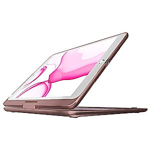 iPad Keyboard Case for iPad 2018 (6th Gen) - iPad 2017 (5th Gen) - iPad Pro 9.7 - iPad Air 2 & 1 - Thin & Light - 360 Rotatable - Wireless/BT - Backlit 10 Color - iPad Case with Keyboard (Rose Gold)