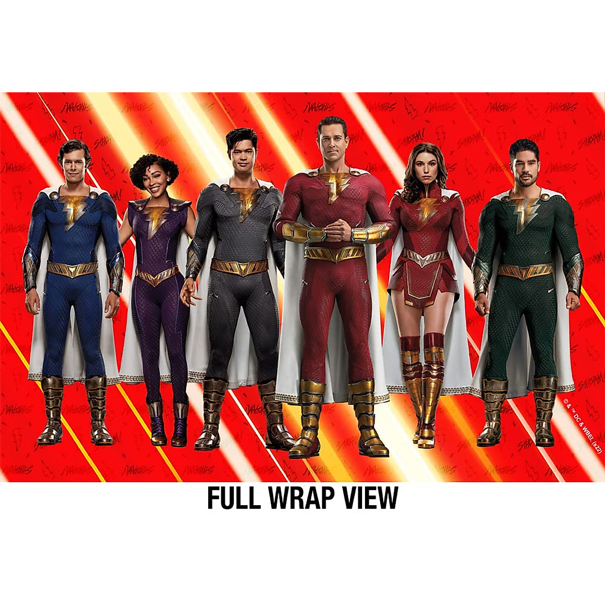 Shazam! Fury of the Gods OFFICIAL Family Group Shot 18 oz Insulated Water Bottle, Leak Resistant, Vacuum Insulated Stainless Steel with 2-in-1 Loop Cap