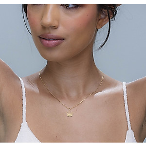 Charm America - Gold Crown Charm - 10 Karat Solid Yellow Gold (Large)