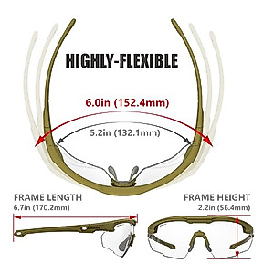 HUNTERSKY HTS ballistic Glasses men S57 gun safety glasses tactical glasses, eye protection for shooting range OSHA Medical Dental