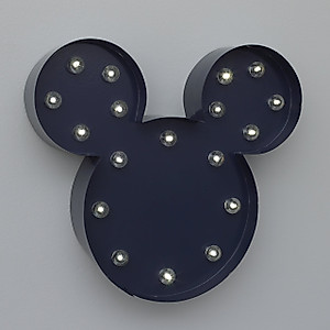 Disney Mickey Mouse Light Up Nursery Wall Decor with 2 Hour Timer, Navy