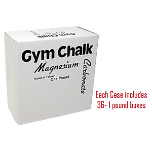 Great Lakes Sports Case of Gym Chalk made from 100% Magnesium carbonate (1 case = 36 pounds)