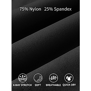 ATTRACO Tennis Outfits for Women with Shorts Pockets Contrast Binding Workout Dresses Black S