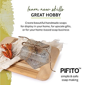 Pifito Melt and Pour Soap Base Sampler (7 lbs) │ Assortment of 7 Bases (1lb ea) │ Argan Oil, Avocado Oil, Castor Oil, Charcoal, Tea Tree Oil, Goats Milk, Aloe Vera │ Glycerin Soap Making Supplies