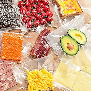 Vacuum Sealer Bags Rolls 8"x20'(3Rolls) and 11"x20' (3Rolls) 6 pack BPA Free Commercial Grade Heavy Duty Sealer Bags for Storage, Meal Preparation