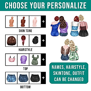 wowcugi Sister Personalized Sisters Tumbler Stainless Steel Tumblers Coffee Travel Mug 20oz 30oz Birthday Christmas Friendship Present