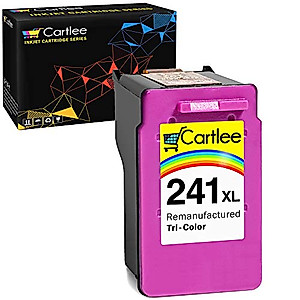 Cartlee 1 Color Remanufactured High Yield Ink Cartridge Replacement for CL-241XL 241 XL PIXMA MX472 MX452 MG3520 MX432 MX439 MG3220 MX512 MG2120 MX459 MG3620 MG3600 MX479
