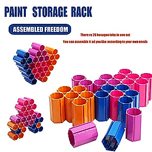 WHITEMOON 2 OZ Paint Bottle Storage, Paint Holder Rack for Acrylic Paint, Craft Art Paint Tube Organizer (26 Pack)