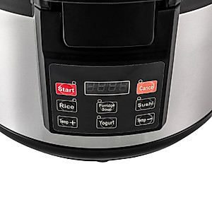 MOQNISE Rice Warmer (Warm Function only, not a Cooker) 19L/ 20QT Commercial Rice Warmer with Inner Pot and Rice Spoon, 110V Electric Rice Warmer for Restaurant Party Family