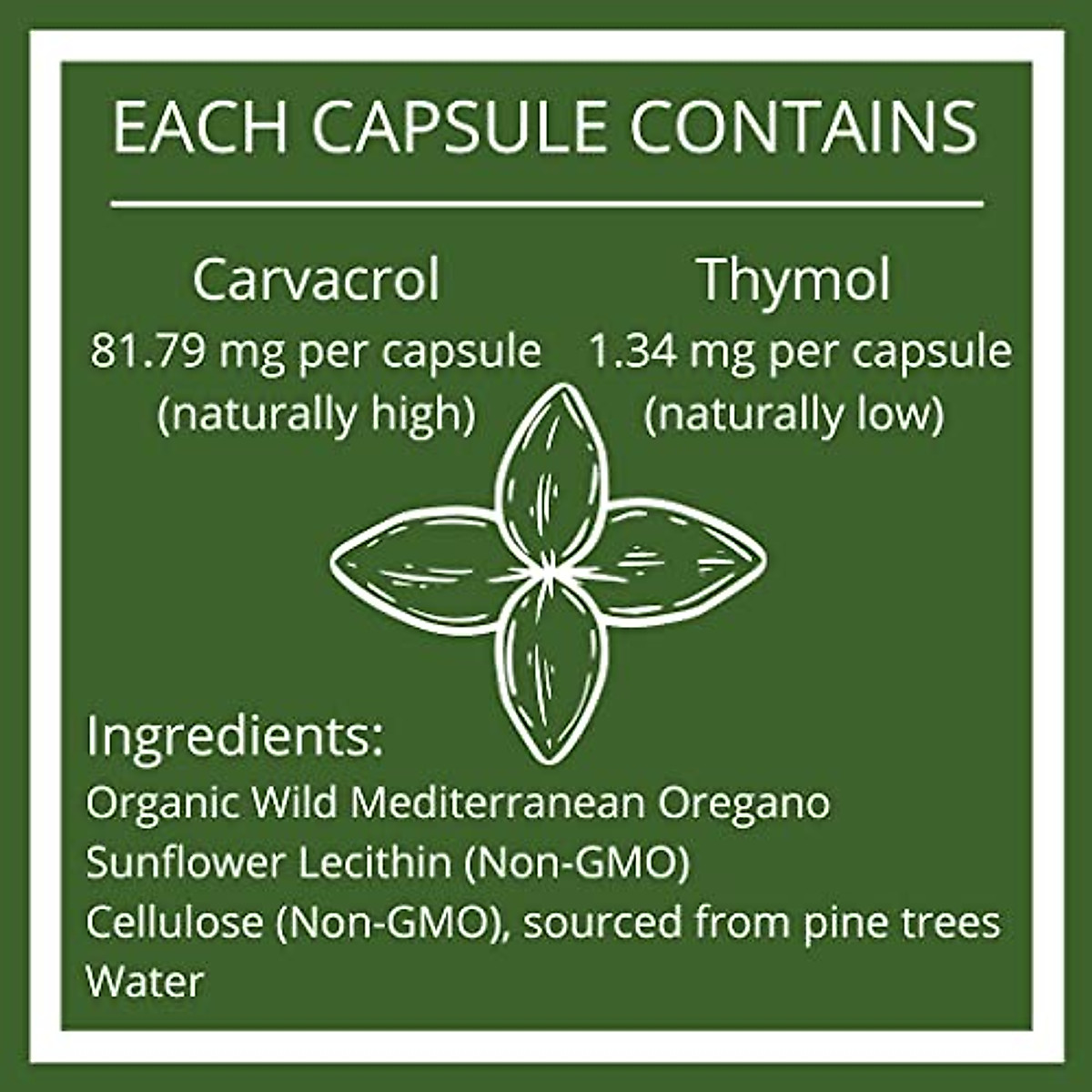 ReThinkOil Wild Mediterranean Oil of Oregano Capsules-WildCaps-Non-GMO Formula-Vegan, Soy-Free, Nut-Free, Kosher Friendly