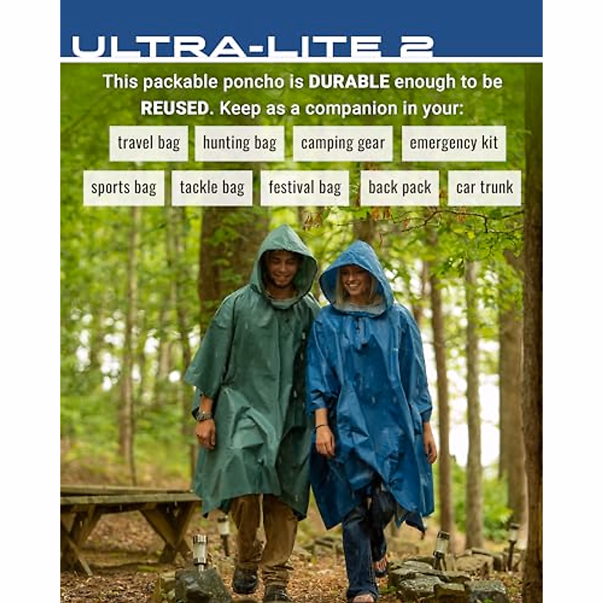 FROGG TOGGS Ultra-Lite2 Reusable Waterproof Breathable Poncho