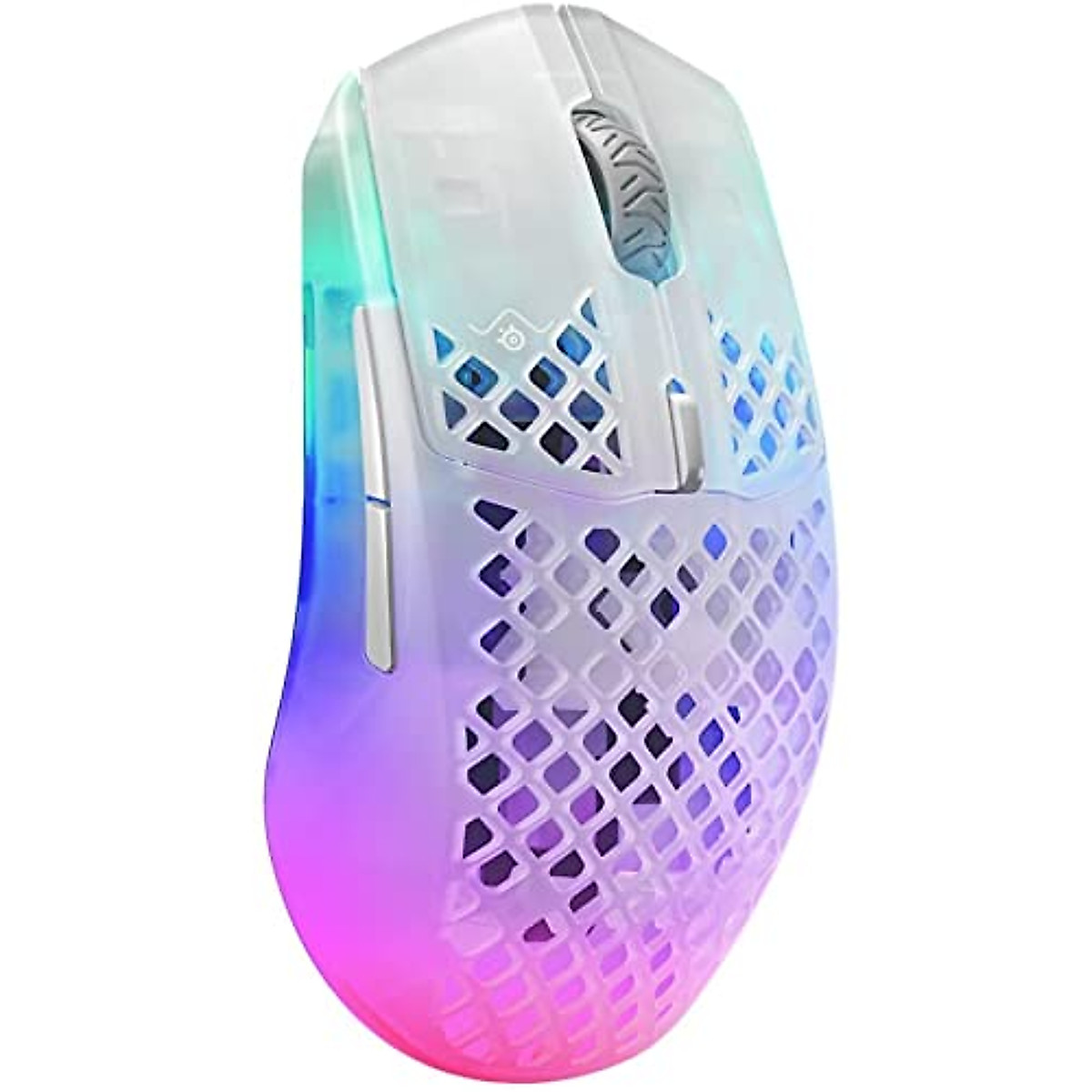 SteelSeries Aerox 3 Wireless - Super Light Gaming Mouse - 18,000 CPI TrueMove Air Optical Sensor - Ultra-Lightweight Water Resistant Design - 200 Hour Battery Life - Ghost