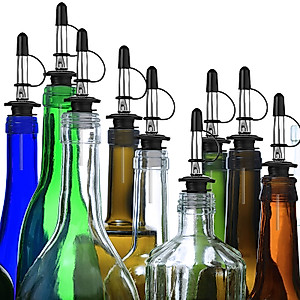 100 Pieces Pourers Dust Caps, Hooded Pourers Dust Caps, Olive Oil Liquor Bottle Pour Spout Cover Rubber Caps (Not Include the Spout)