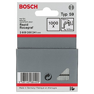 Bosch 2609200241 Fine Wire Staple 10x10, 6mm 1000 Pcs