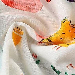 warmstraw Infant Girls A-line Summer Dress Sundress Clothes Outfits Cotton Princess Cartoon Comfort Dresses Beach Holiday Skirt Animal Pattern 2-3T