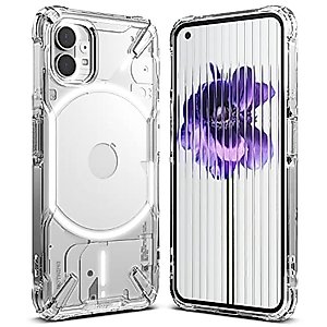 Ringke Fusion-X [Anti-Scratch Dual Coating] Compatible with Nothing Phone 1 Case, Transparent Augmented Bumper Shockproof Cover Designed for Nothing Phone (1) - Clear