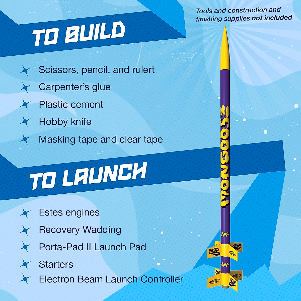 Estes 2092 Mongoose Flying Model Rocket Kit,Brown/A