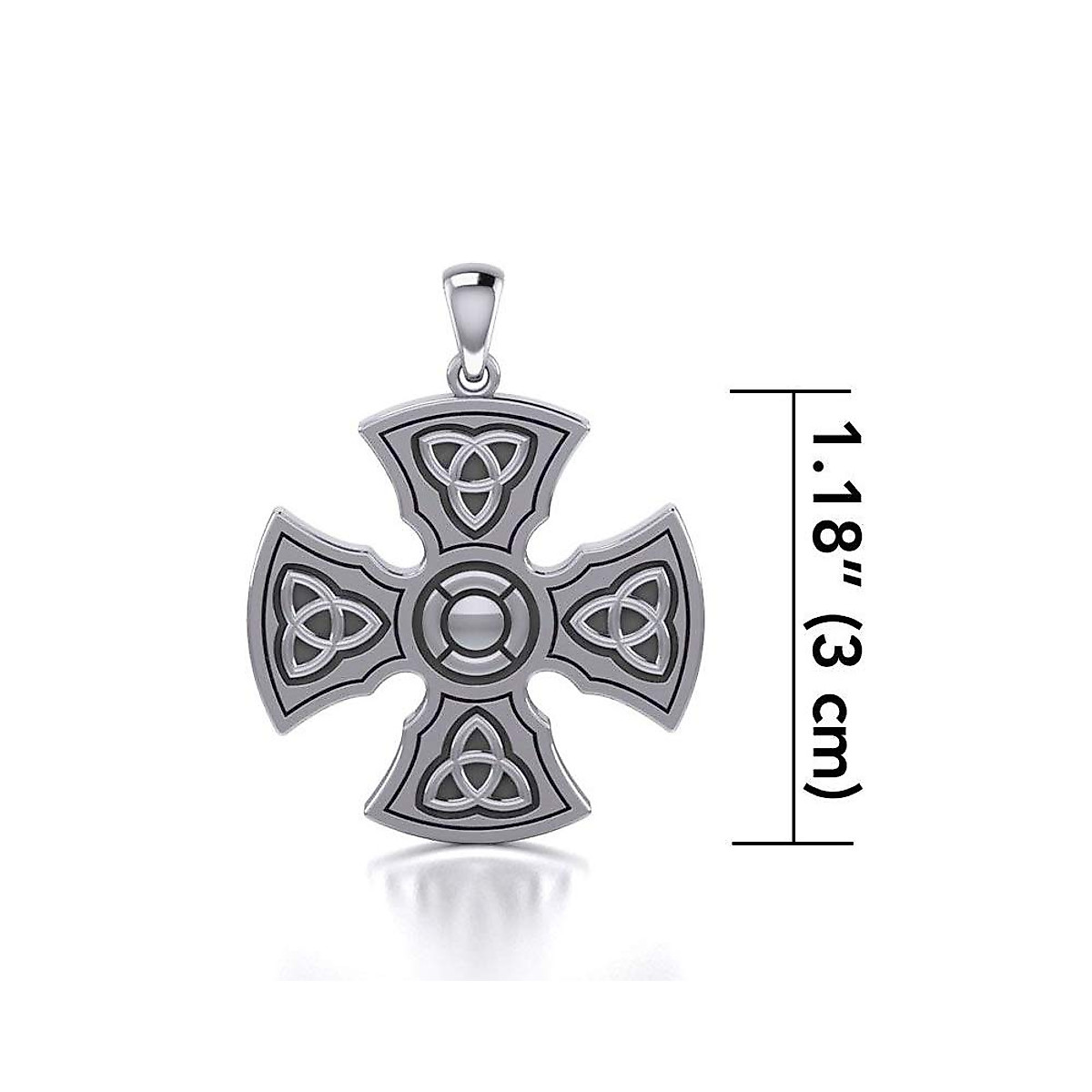 Jewelry Trends Celtic Trinity Knights Templar Cross Steling Silver Pendant Necklace 22"
