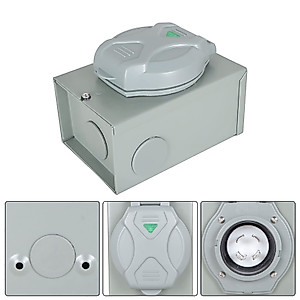 labwork 25FT L14-30P to L14-30R Generator Extension Cord 30 A Generator Cord Pre-Drilled Power Inlet Box Water Proofing Combo Kit L14-30P Generator Inlet Box 125/250 Volts