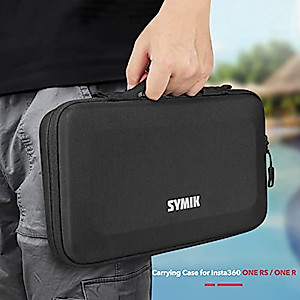 SYMIK S310-R Carrying Case for Insta360 ONE RS/R Action Camera, W/ Padded Separator; Fits Twin Edition, 4K Edition, Expert Edition, Invisible Selfie Stick, Bullet Time Handle/Tripod, Fast Charge Hub
