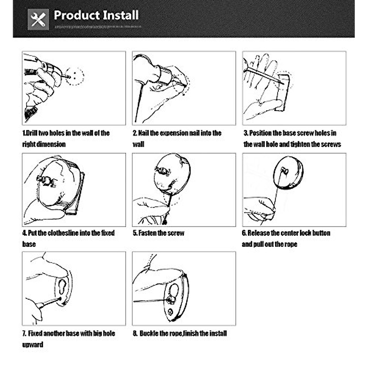 BESy Retractable Clothesline SUS304 Stainless Steel Clothes Dryer with Adjustable Stainless Steel Rope String Hotel Style Heavy Duty,9.2 Feets,Polished Chrome Finish, Round Style