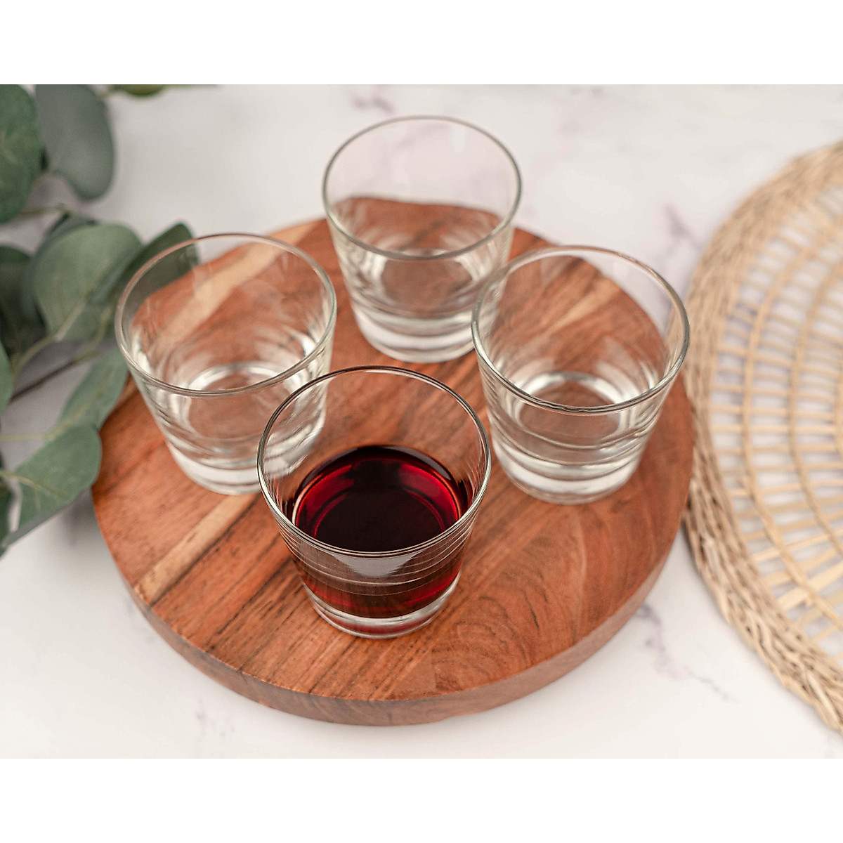 HISTORY COMPANY Ombra di Vino Traditional Italian Stemless Wine Glass of Venice, 4-Piece Set (Gift Box Collection)