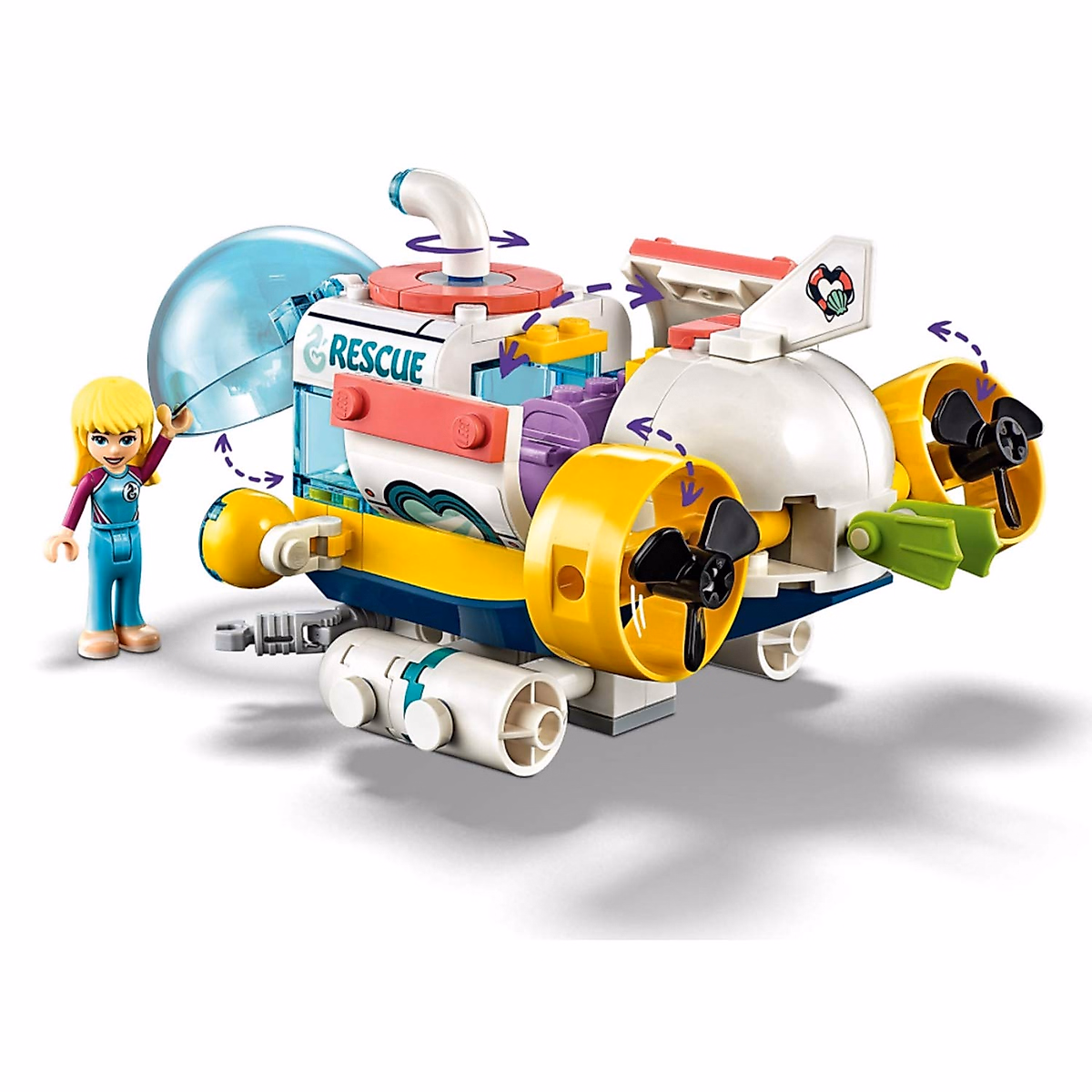 LEGO Friends Dolphins Rescue Mission 41378 Building Kit with Toy Submarine and Sea Creatures, Fun Sea Life Playset with Kacey and Stephanie Minifigures for Group Play (363 Pieces)