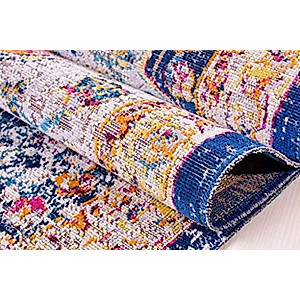 Ladole Rugs Multicolor Traditional Indoor/Outdoor Area Rug - Durable Soft Carpet for Living Room, Bedroom, Entrance, and Hallway - 5x8 (5'3" x 7'5", 160cm x 230cm)