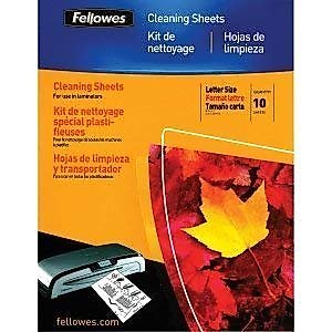 Fellowes Laminator Cleaning Sheets, 10 per Pack (5320603) by Fellowes Office Product