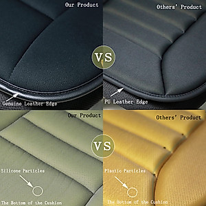 RaoRanDang Car Seat Cushion Pad for Driving Seat Cushions for Office Chairs/Truck Memory Foam Seat Cushion Comfortable and Durable Black