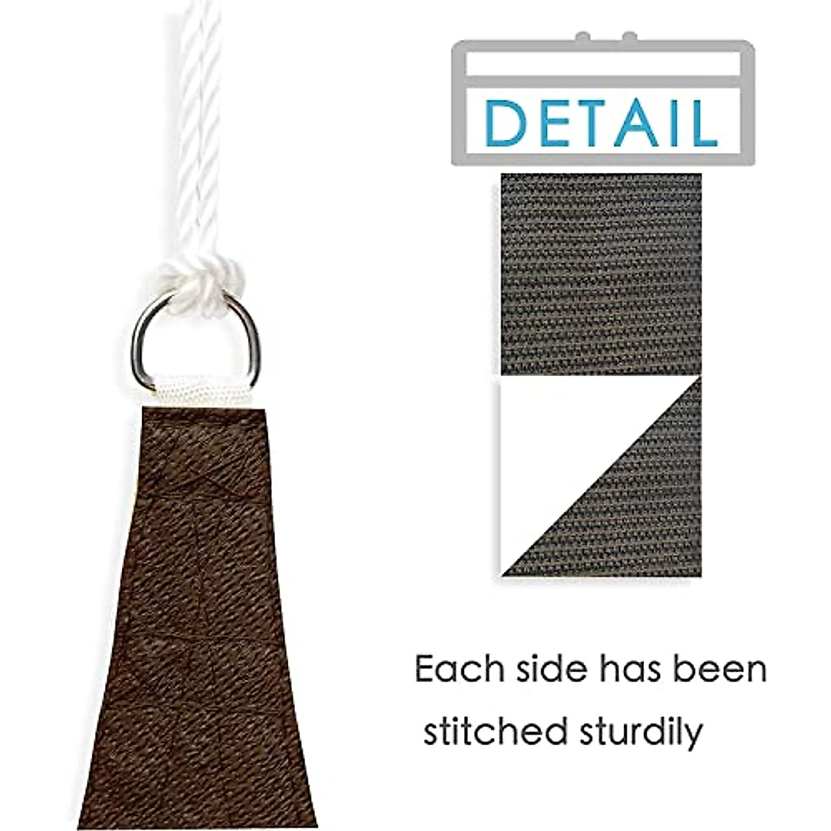 Lehood Sun Shade Sail, 8'x 10' Rectangle Canopy Sail UV Block Sun Shade for Outdoor Patio Garden Backyard, Outdoor Shade Sail Brown