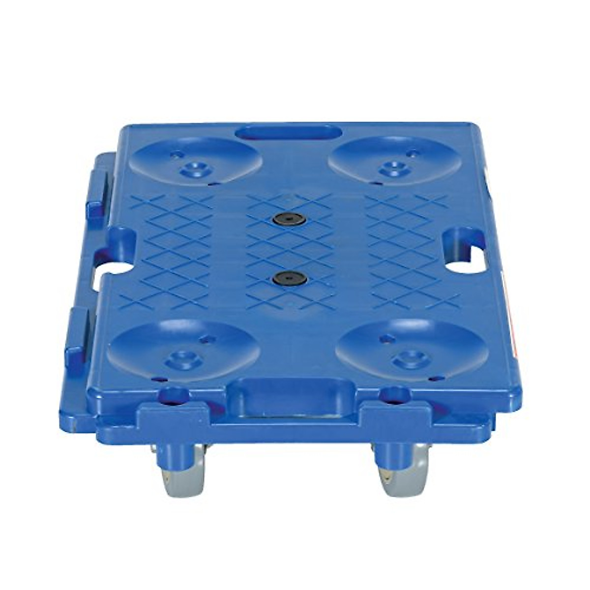 Vestil PCS-1626 Plastic Interlocking Dolly with Polypropylene Caster, 250 lbs Capacity, 16” Width x 26” Length x 6-1/2” Height , Deck Height