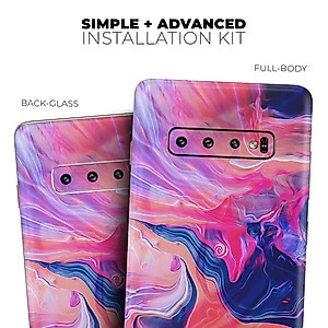 DesignSkinz Liquid Abstract Paint Remix V44 Protective Vinyl Decal Wrap Skin Cover Compatible with The Samsung Galaxy S20 (Screen Trim & Back Glass Skin)