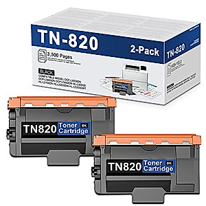 LOVPAIN TN-820 TN820 TN 820 Toner Cartridge Compatible High Yield Replacement for Brother DCP-L5500DN HL-L6200DW L5200DW MFC-L5700DW L5900DW L5850DW L5800DW Toner Printer (2 Black)
