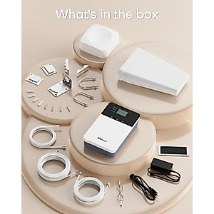 Cell Phone Booster for Home Office, Cover 8000 sq ft with 2 Indoor Antennas for All US Carriers, Cell Phone Signal Booster for Destination RV 4G 5G LTE Verizon AT&T T-Mobile APP Support FCC