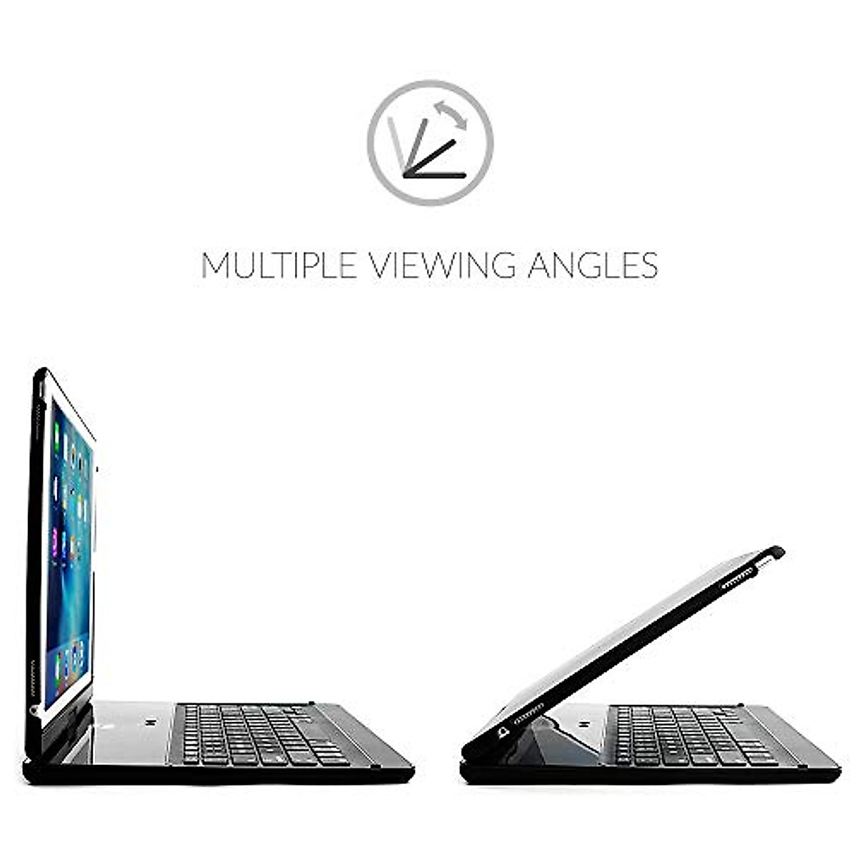 Snugg iPad Mini 5 / iPad Mini 4 Keyboard Backlit Wireless Bluetooth Keyboard Case Cover 360° Degree Rotatable Keyboard for Apple iPad Mini 5 - Black