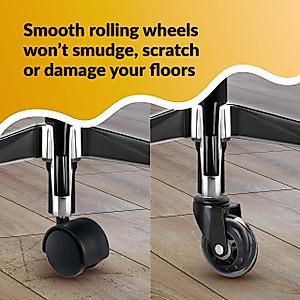 Office Owl Set of 5 Replacement Chair Caster Wheels for Desk & Gaming - Clear - NOT Compatible with IKEA Chairs