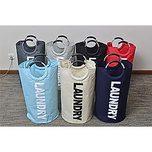 ZHOUDUN ZD-WD3-008-BLACK 82L Large Heavy Duty Laundry Basket Collapsible Non-Slip Padded Laundry Bag With Handles Waterproof Collapsible Fabric Washing Laundry Hampers For Bedroom Dorm Travel