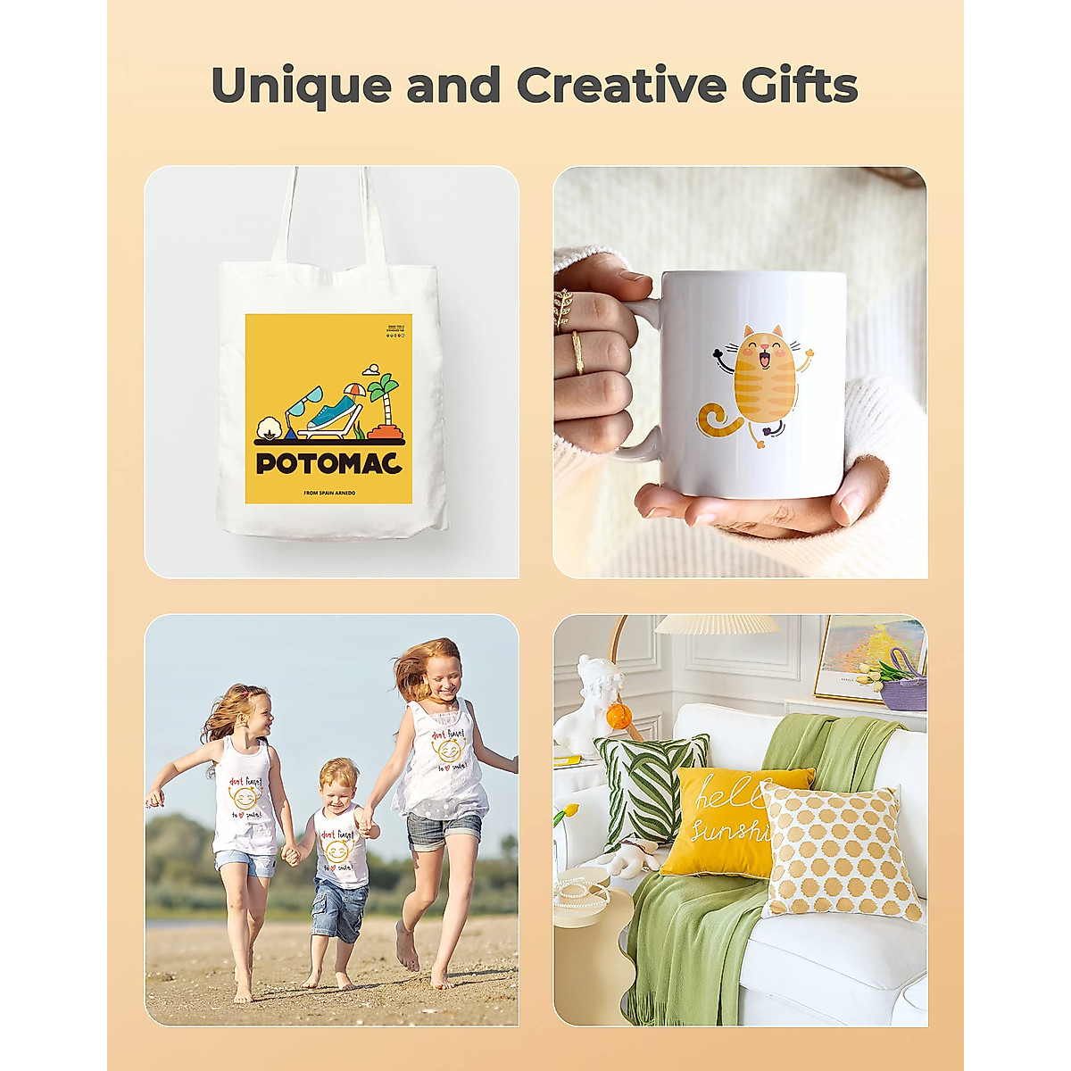 Hiipoo Sublimation Ink with Heat Tape Refill for ET2400 XP4105 XP4100 ET2720 ET2760 ET2750 ET4800 ET-2800 ET-2803 ET-2850 Inkjet Printers Heat Press Transfer on Mugs T-Shirts